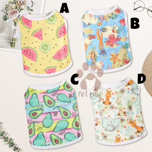 Jual Petpaw Baju Anjing Kucing Summer Tank Top ABCD Santai Kaos Adem ...