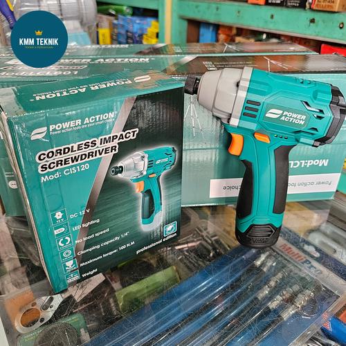Jual CORDLESS IMPACT SCREW DRIVER POWER ACTION 12V ALAT BUKA BAUT ...