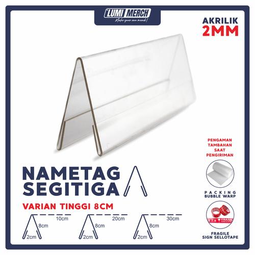 Jual AKRILIK / ACRYLIC / DISPLAY MEJA NAMA PANITIA SEGITIGA NAMA ...