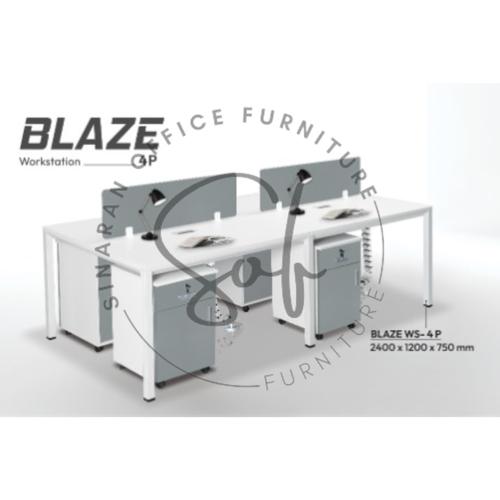 Jual Meja Partisi BLAZE Series 4 Orang Tanpa/Pakai Laci ICHIKO office ...