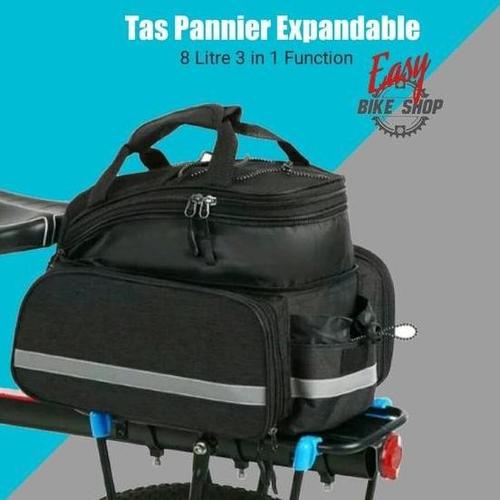 Jual TAS RAK PANNIER EXPANDABLE 3 IN 1 SEPEDA TOURING WATER RESIST ...