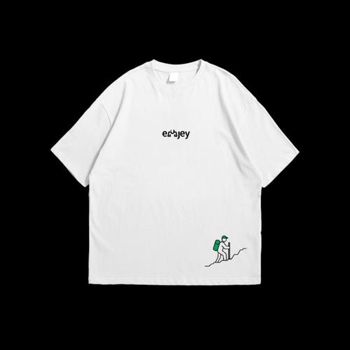 Promo Kaos Fashion, Unisex, cotton 20's, Emjey - Hiking - Putih, ML ...