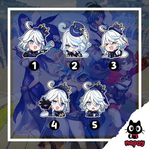 Jual Sticker Vinyl Game Anime Furina Genshin Impact - SATUAN - Jakarta ...