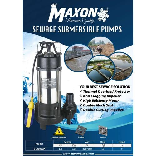 Jual Maxon Sewage Submersible Pump OL900DZT 3 Phase - Jakarta Barat ...