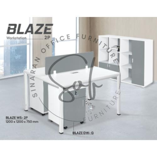 Jual Meja Partisi BLAZE Series 2 Orang Tanpa Laci ICHIKO office Space ...