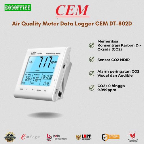 Jual Air Quality Meter Data Logger CEM DT-802D Max / Min CO2 - DT-802D ...