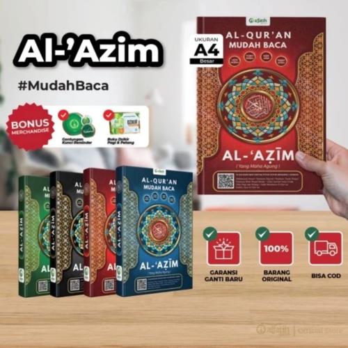 Jual Alquran Al Azim A4, Tajwid Warna Latin dan Wakaf Ibtida Alazim ...