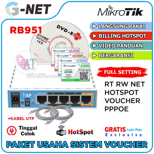 Jual paket alat usaha wifi voucheran Mikrotik RB951Ui-2nD full setting ...