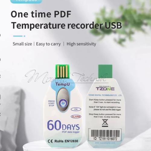 Jual Temperature Data Logger 60 Days TempU Tzone Thermometer PC 60Days Suhu - Jakarta Barat ...
