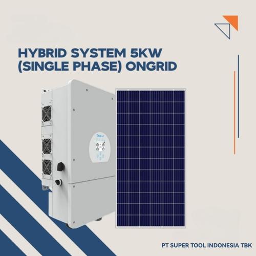 Jual Hybrid System 5KW Inverter Single Phase Ongrid Solar Panel Poly ...