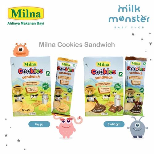 Jual Milna Cookies Sandwich / Biskuit Snack Cemilan Anak - cheese ...