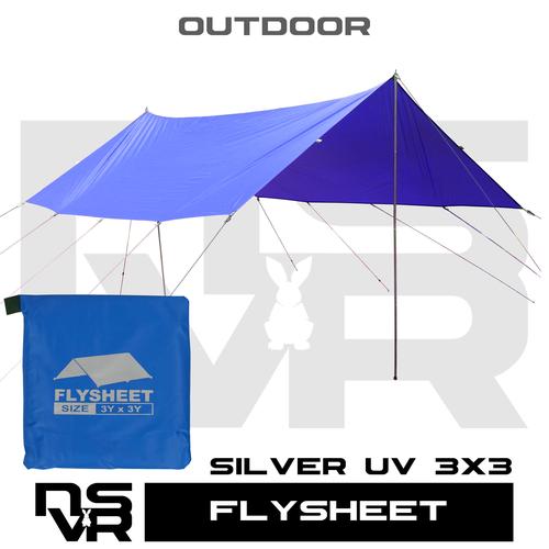 Jual flysheet 3x3 / flysheet 300x300 cm flysheet waterproof untuk tenda ...