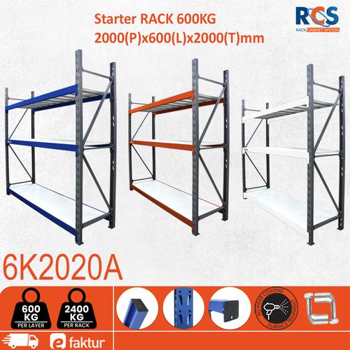 Jual RAK GUDANG 2 METER 600KG STARTER WAREHOUSE Frame Abu Tinggi 2 ...