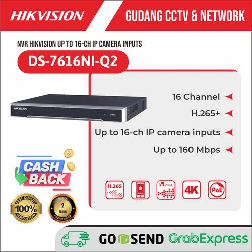 Jual HIKVISION DS-7616NI-Q2 - NVR Hikvision Up to 16-ch IP camera inputs - Kota Bandung - GUDANG ...