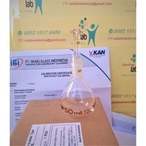 Jual IWAKI Picnometer Calibrated 50 ml Piknometer bersertifikat ...