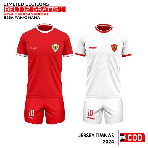 Jual JERSEY TIMNAS INDONESIA TERBARU 2024 BISA PAKAI NAMA - BAJU MERAH ...
