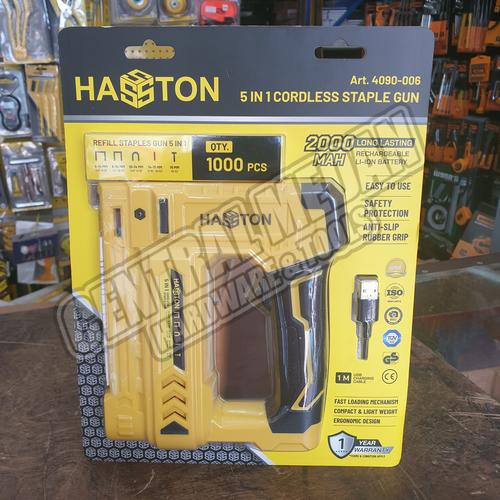 Jual GUN STAPLES CORDLESS 5 IN 1 HASSTON 4090-006 STAPLE GUN HEKTER TACKER - Kota Medan ...