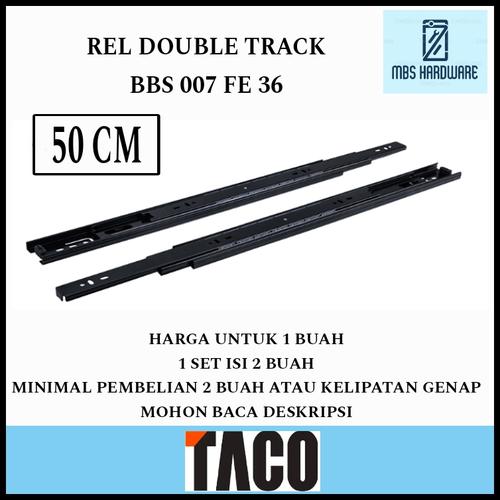 Jual Rel Laci TACO Double Track Full Extension 36 - BBS 007 FE - 50 CM ...