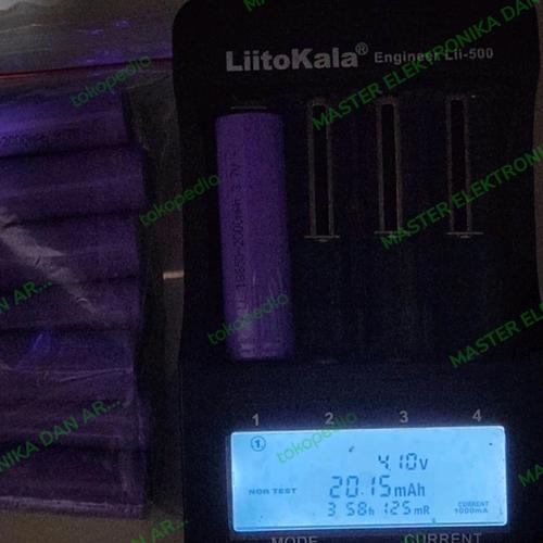 Jual baterai battery batre 18650 kapasitas real rill 2000mah 3.7v flat ...