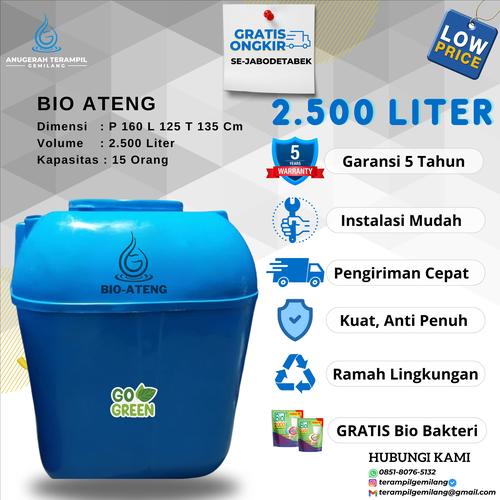 Jual Bio Septic Tank 2.500 Liter, Bio Ateng Tipe AG 2500 - Jakarta ...