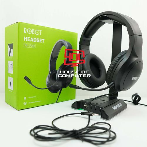 Jual HEADSET GAMING ROBOT RH-P20 PROFESSIONAL JACK 3.5MM WIRED WITH MIC ...
