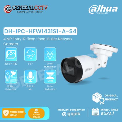 Jual IP CAMERA 4MP BUILT-IN MIC DAHUA HFW1431S1-A-S4 GARANSI RESMI - HFW1430 - Jakarta Barat ...