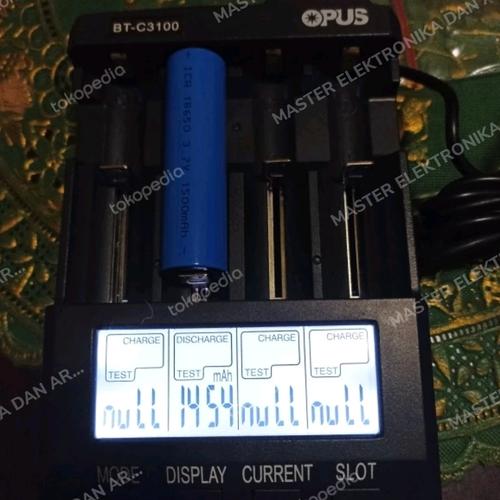 Jual baterai battery batre 18650 kapasitas real rill 1500mah 3.7v flat ...