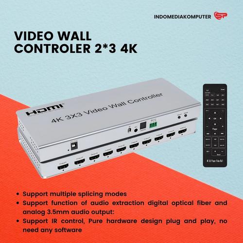Jual 4K Video Wall Controller 2x3 HDMI TV Wall Processor 2x3 6 Screen ...