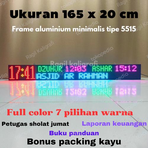 Jual JAM SHOLAT DIGITAL FULL COLOR JAM DIGITAL MASJID JWS P10 RGB 170 X ...