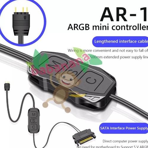 Jual Coolmoon argb 3 pin 5v controller sata power fan sync splitter hub ...