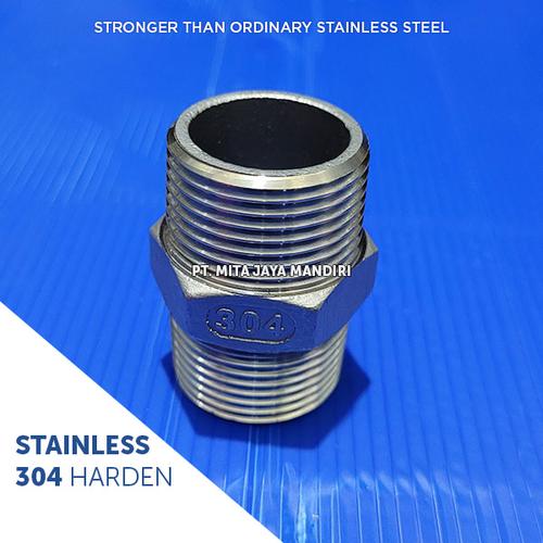 Jual Double Nepel 1" SS 304 TEBAL Nipple Stainless 1 inch Fitting ...