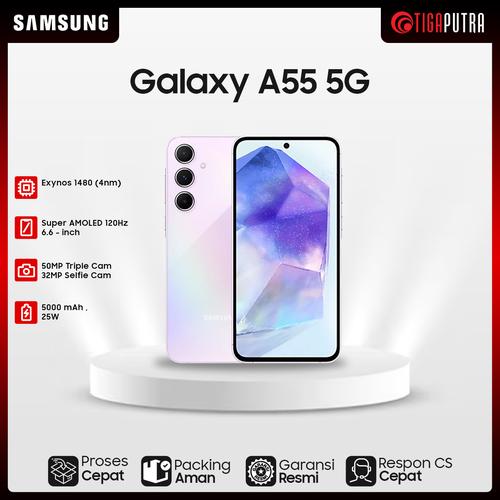 Promo Samsung Galaxy A55 5G (Ram 8/12GB, Rom 256GB, Alumunium Frame) - 12/256GB, Awesome Iceblue ...