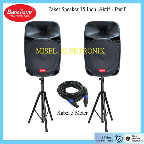 Jual Speaker Aktif pasif Baretone 15 Inch BareTone MAX15MB USB ...