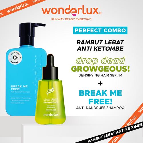 Promo Wonderlux Perfect Combo! Serum Drop Dead+Shampoo Anti-Dandruff ...