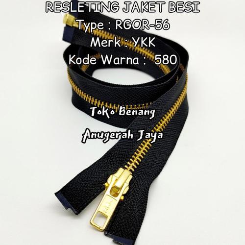 Jual Resleting Jaket YKK 70 cm Gigi Besi Mas No 580 Hitam - Jakarta Pusat - hidafarida | Tokopedia