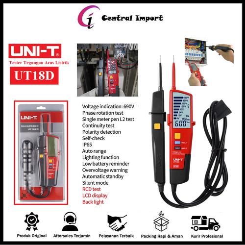 Jual UNI-T UT18D Tester Tegangan Arus Listrik Otomatis Continuity ...