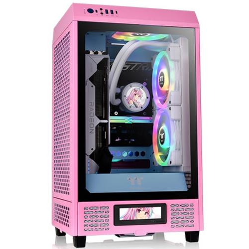 Promo THERMALTAKE THE TOWER 200 BUBBLE PINK MINI ITX PC CASE CASING ...