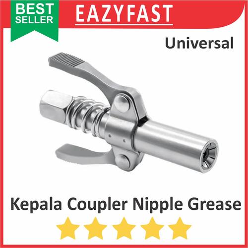 Jual Kepala Coupler Grease Gun Gemuk Quick Nipple Auto Lock Nepel Jepit ...