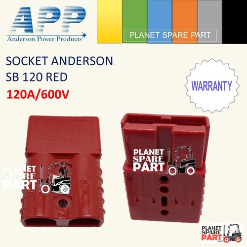 Jual Socket Battery Anderson SB120A 600V Red For Forklift electric ...