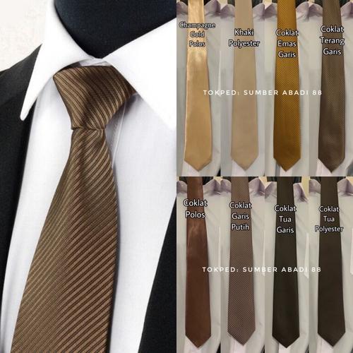 Jual Dasi Pria Ikat Manual Panjang Dewasa Polos dan Motif Garis Salur ...