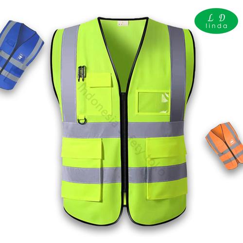 Jual Rompi Safety Proyek / Vest safety / Rompi Reflektif /Hijau-Orange ...
