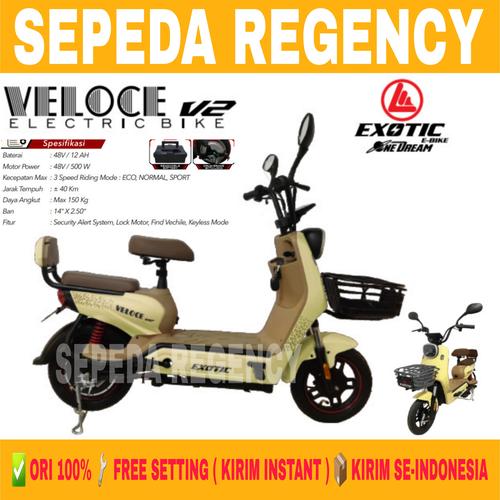 Jual Sepeda Listrik EXOTIC VELOCE V2 Electric Bike 500 Watt Garansi ...