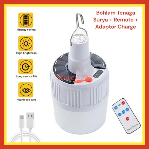 Jual Lampu LED Bohlam Solar Cell Tenaga Surya Power Gantung Camping ...