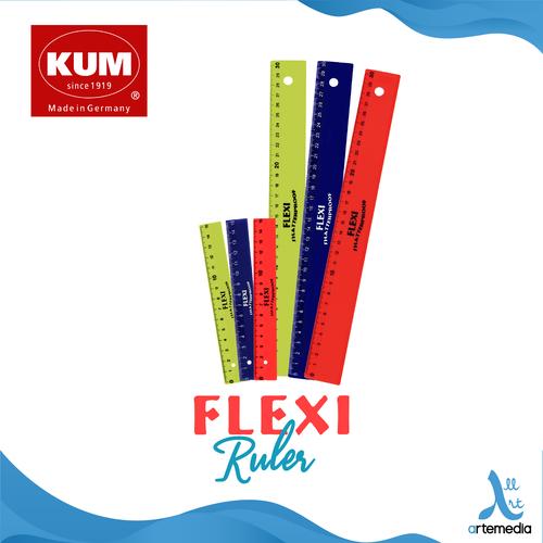 Jual KUM Flexi Ruler Penggaris Plastik Alat Gambar - 30cm BLUE - Kota ...