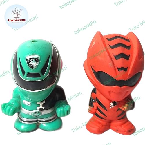 Jual Red Green Power Rangers MMPR Goggle Super Sentai Chibi Figure Old ...