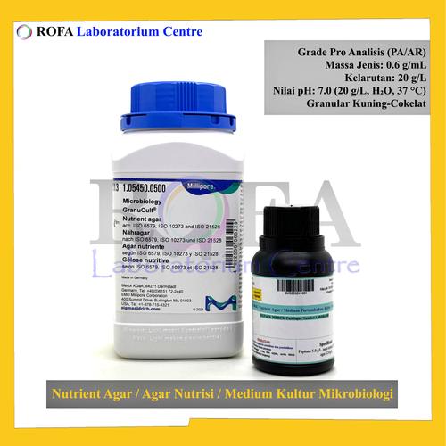 Jual Nutrient Agar / Agar Nutrisi / Kultur Mikrobiologi Merck Eceran 1 ...