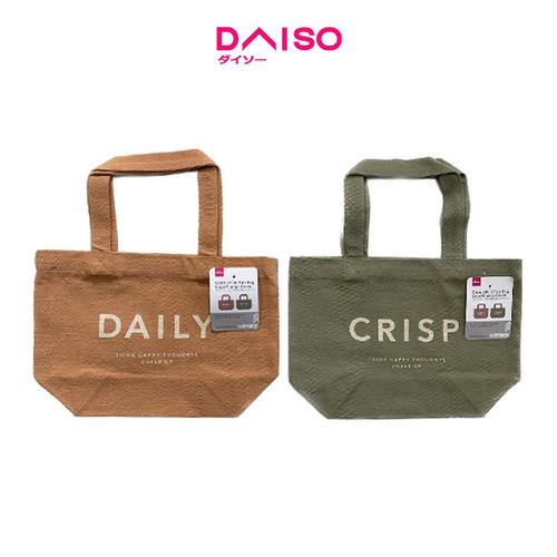Jual Daiso Cotton Mini Tote Bag Logo Orange Green - Jakarta Selatan ...