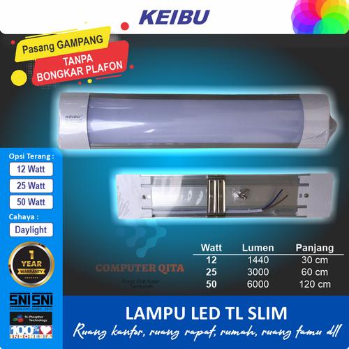 Jual Lampu TL LED Slim Keibu Super Terang 50 Watt Daylight Putih - Kota ...