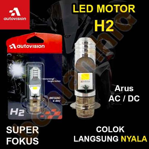 Jual LED Motor Autovision H2 X RIDE 125 FI Lampu Putih H6 M5 T19 AC DC - Kota Tangerang - Bohlam ...