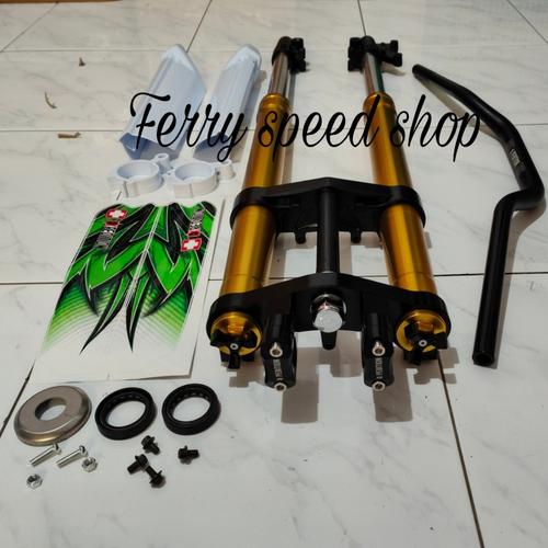Jual Shock Up Side Down Usd Expedition Full Cnc Klx 150 Dtracker 150 - Hitam Silver, Klx150 ...